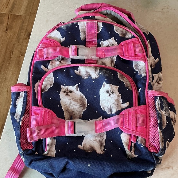 Pottery Barn Kids | Other | Pottery Barn Kids Navy And Pink Cat ...
